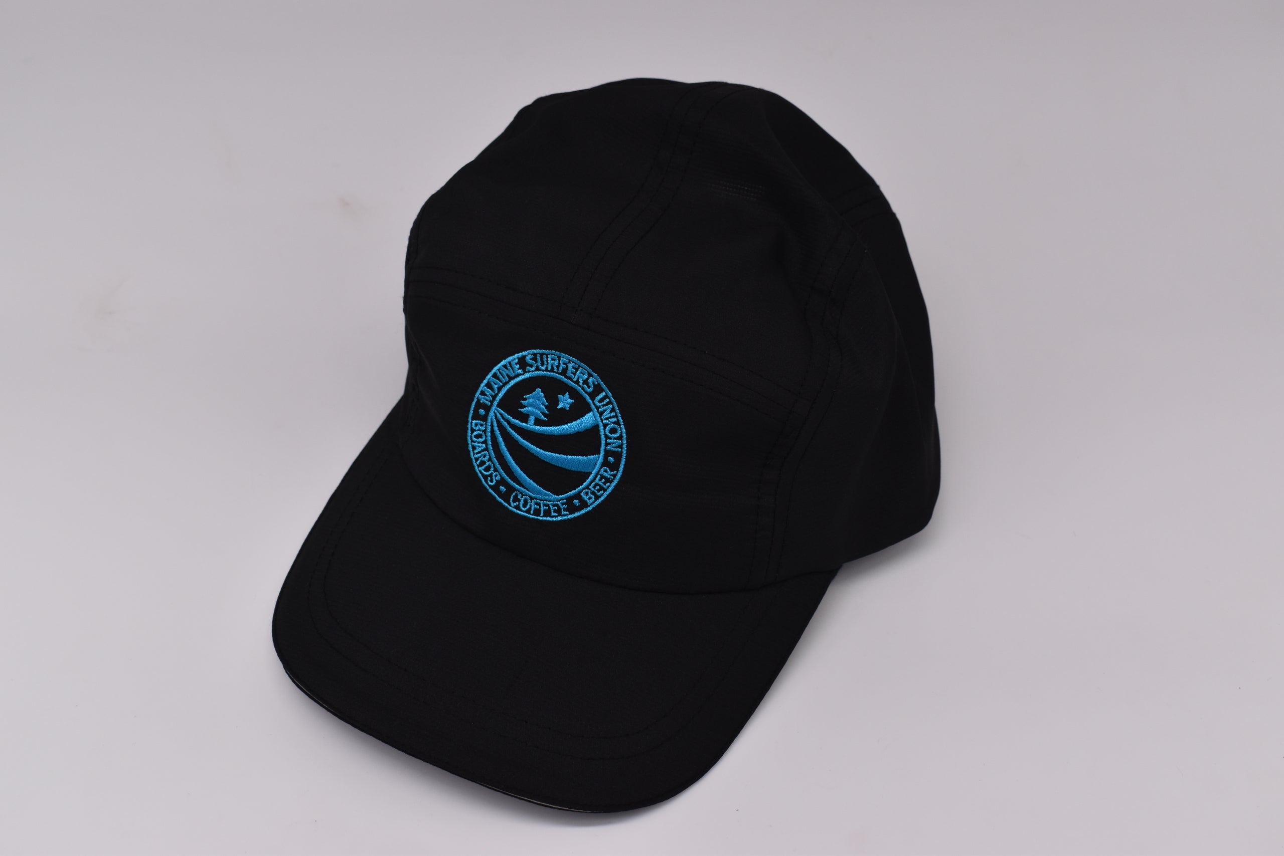 MSU Circle Logo Running Hat - Black | Maine Surfers Union